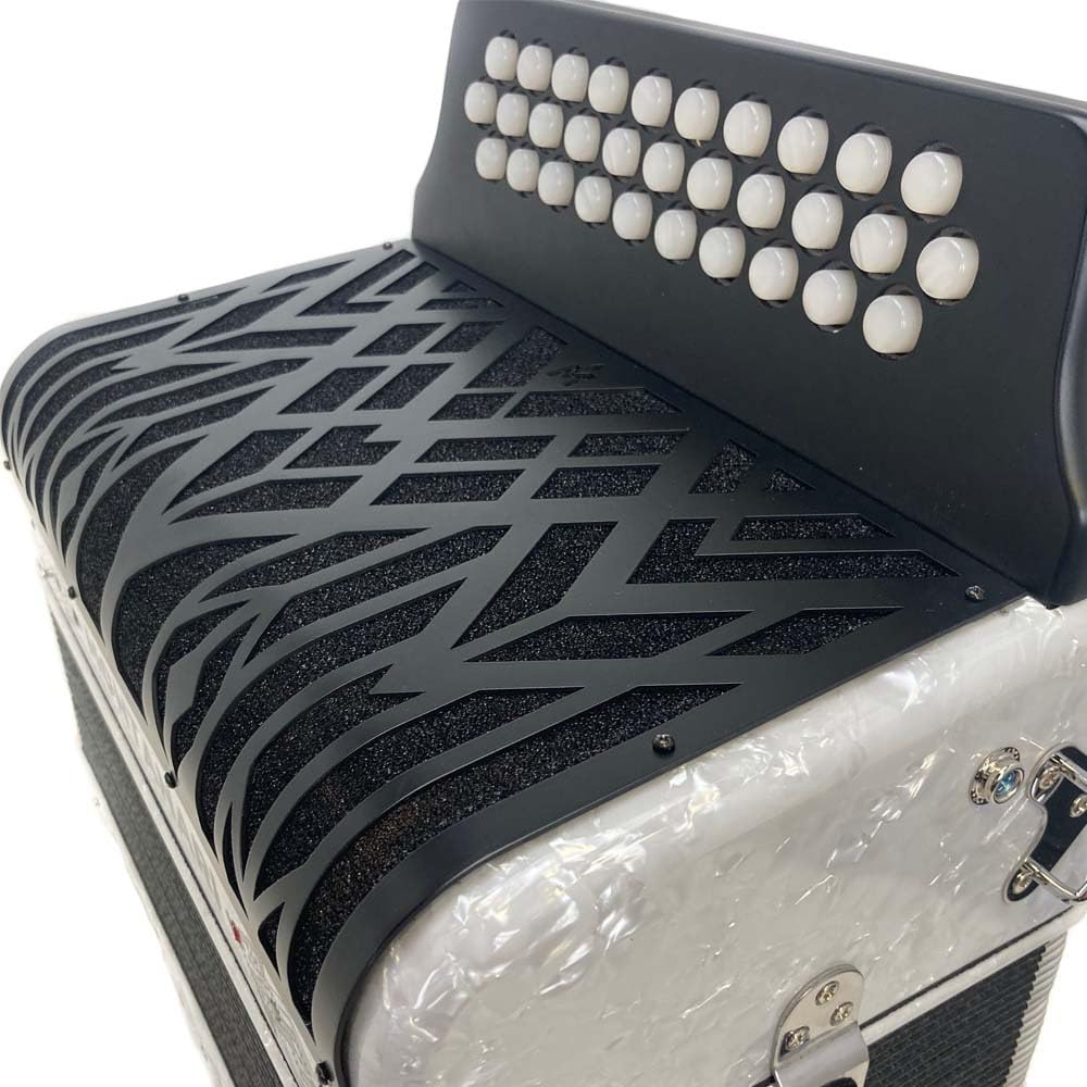 Montanari Vallenato Accordion GCF White