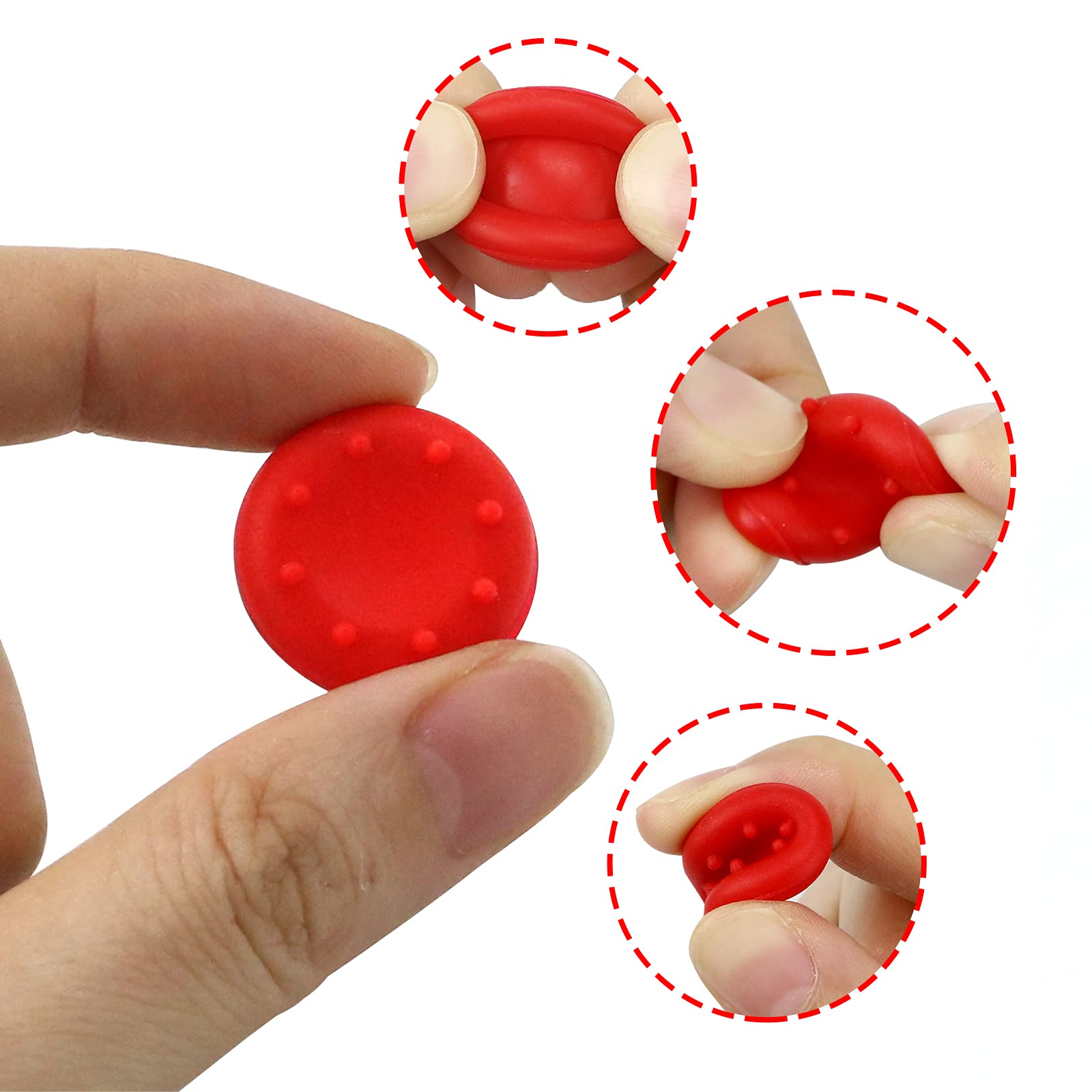 Bercoor 20pcs Joystick Thumb Grip Cap Cover Colorful Silicone Accessories Replacement Parts for PS2, PS3, PS4, PS5, Xbox 360, Xbox One, Xbox Series X/S Controller
