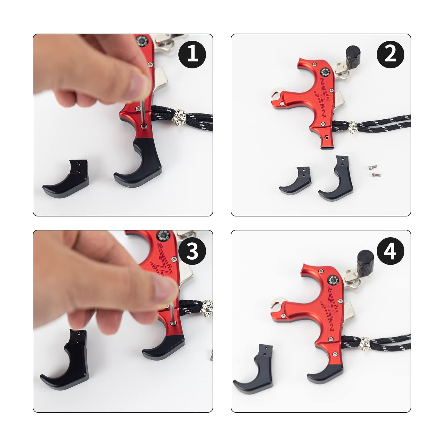 Bow Release Aids,3 or 4 Fingers Grip Adjustable Automatic Archery Release,Thumb Trigger for Compound Bow Accessory, and Affordable Price, is Your Best Choice