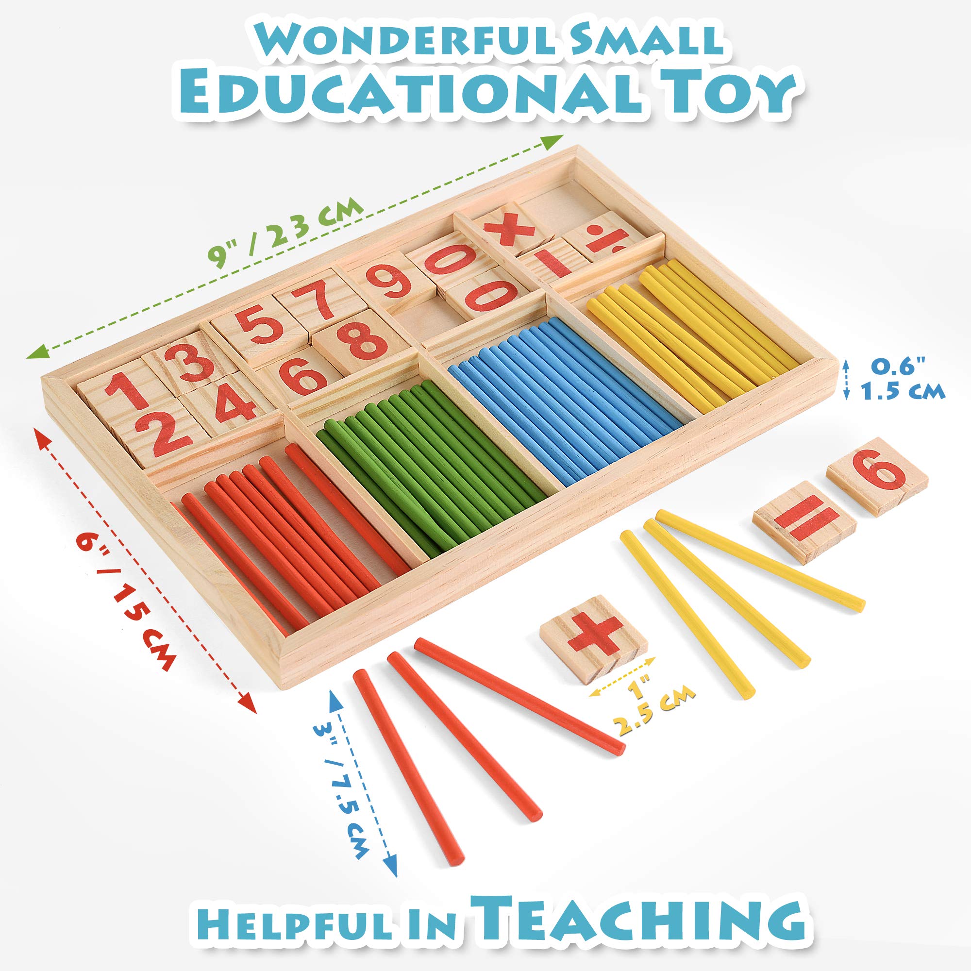 Montessori Math & Montessori Reading for Toddlers, Counting System, Tools Learning Teacher Gifts Kindergarten Stem Activities Classroom Toys Small Preschoolers