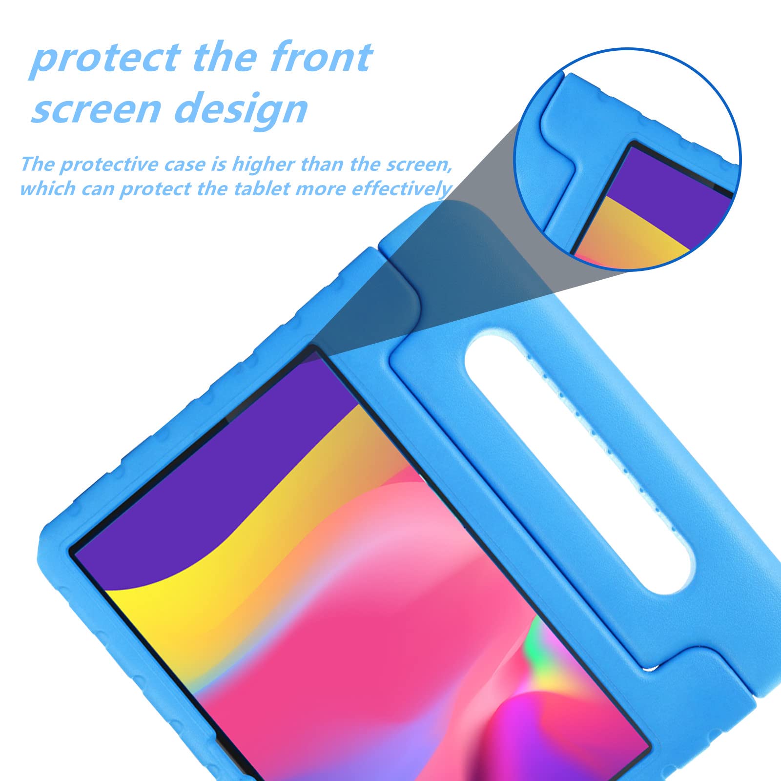 Bowosen Lenovo Tab M10 Plus 3rd Gen Case, Multi-Angle Conversion Kids Tablet Case, for Lenovo Tab M10 Plus 3 gen (2022 Release) 10.6 Inch Lightweight Shockproof Cover (Blue)