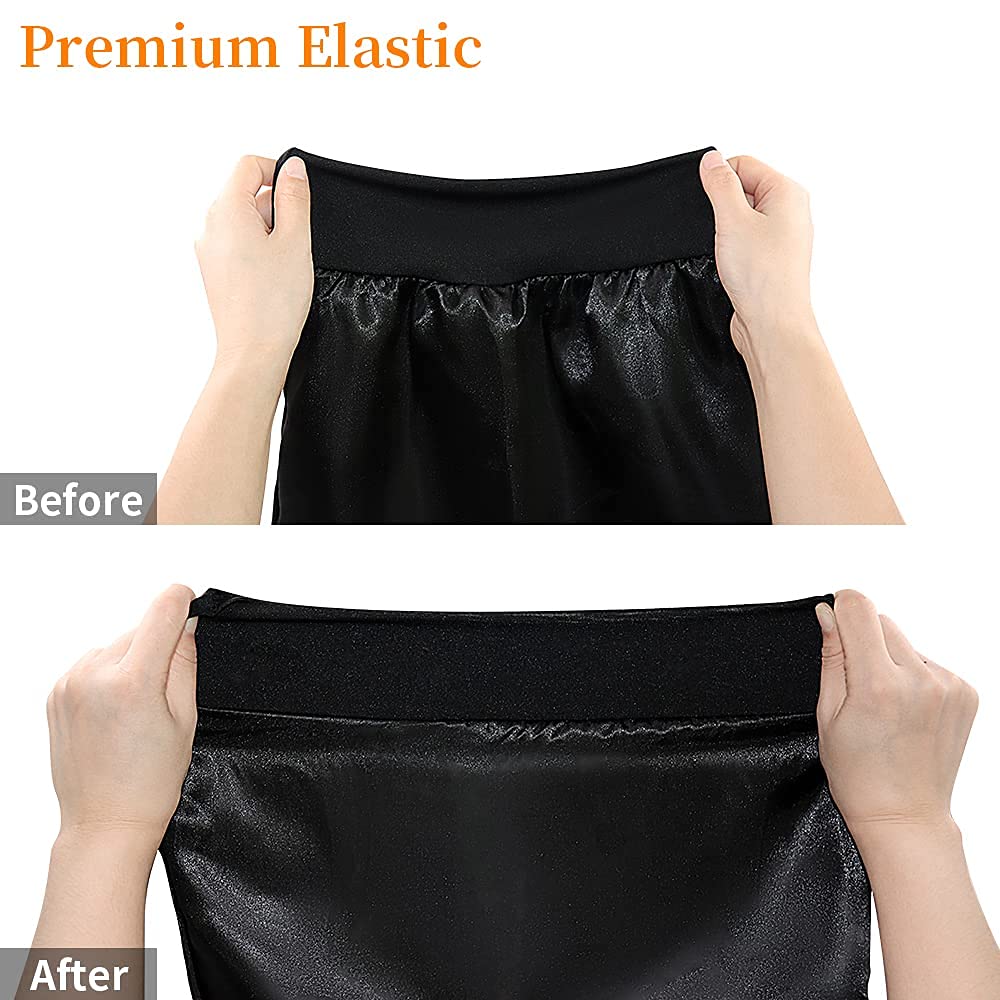 Facynos Large Women Silk Satin-Bonnet - Extra Soft Elastic Band Sleeping Caps for Curly Dreadlock Braid Hair