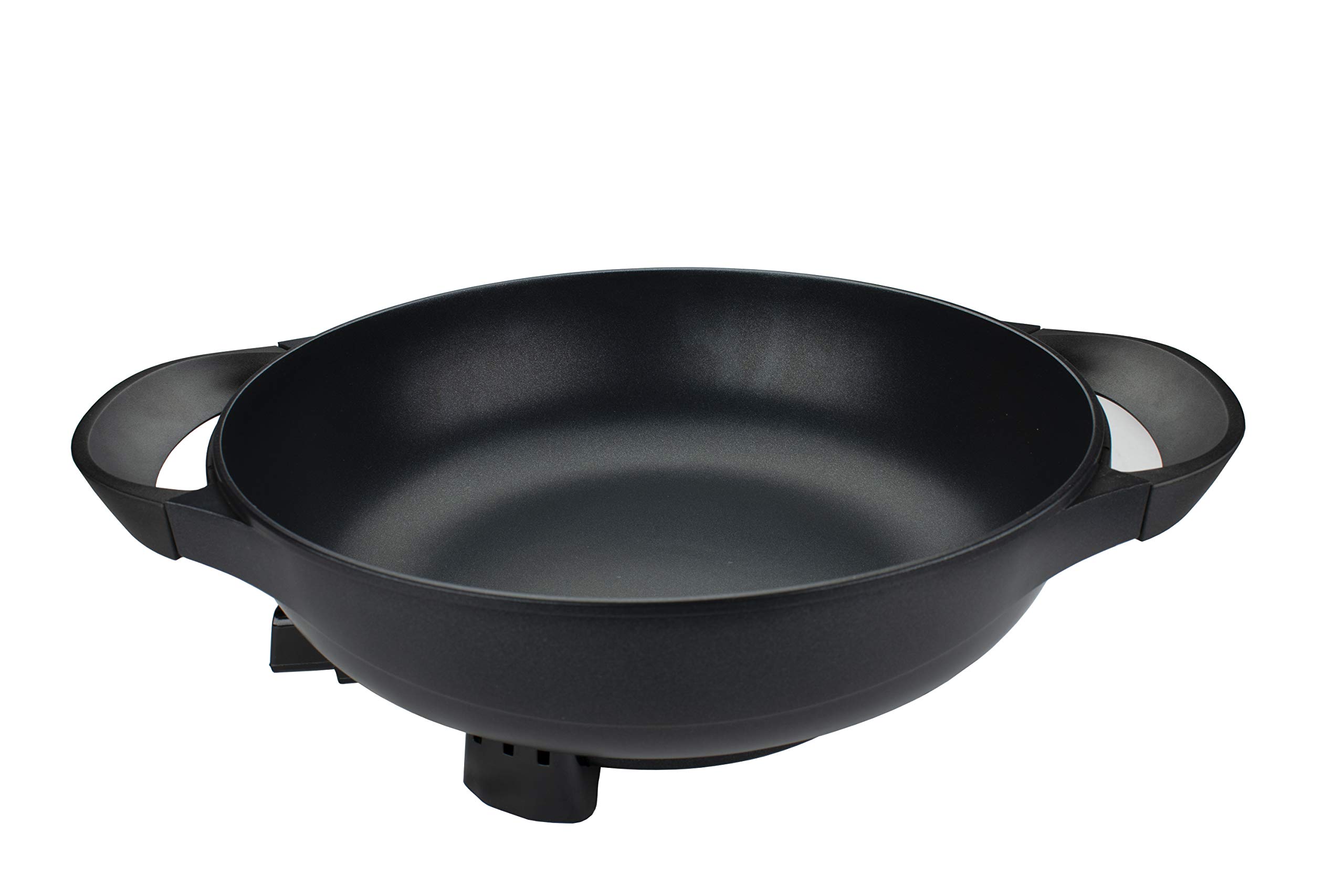 Brentwood Appliances SK-69BK 13-Inch Non-Stick Flat-Bottom Electric Wok Skillet with Vented Glass Lid Other Kitchen Appliances, Normal, Black