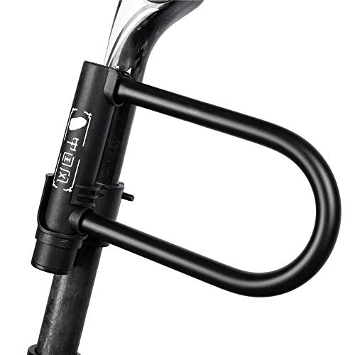 Bicycle Lock Bicycle U Lock Anti-Theft Road Mountain Bike Motorcycle Lock Bicycle Accessories Steel Cable Security Locks-Black Set Bike Lock (Color : Cable Lock) (Color : Update Black U Lock)
