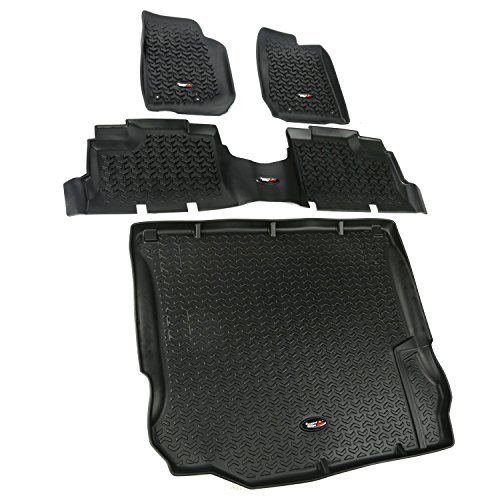 Rugged Ridge | Floor Liner, Front/Rear/Cargo | 12988.04 | Fits 2011-2018 Jeep Wrangler JKU 4-Door