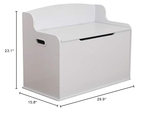 KidKraft Fill with Fun Toy Box- Wooden Toy Box Bench - White