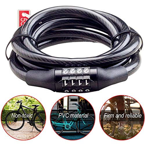 Bicycle Lock Code Bike Cycling Key Locks Password Combination Security Steel Wire Locks Bicycle Accessories