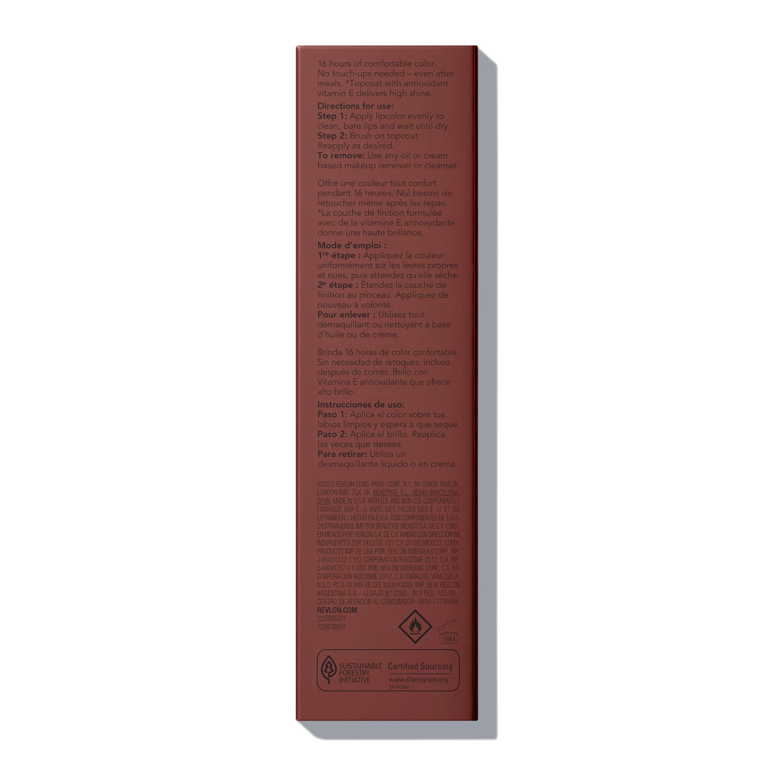 Revlon Liquid Lipstick with Clear Lip Gloss, ColorStay Overtime Lipcolor, Dual Ended with Vitamin E, 320 Faithful Fawn, 0.07 Fl Oz