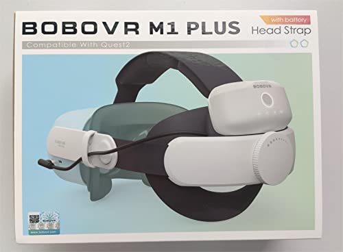 BOBOVR M1 Plus Head Strap with Battery,Compatible with Meta Quest 2,Elite Strap for Enhanced Support and 5200mah Hot-swappable Battery Pack Design