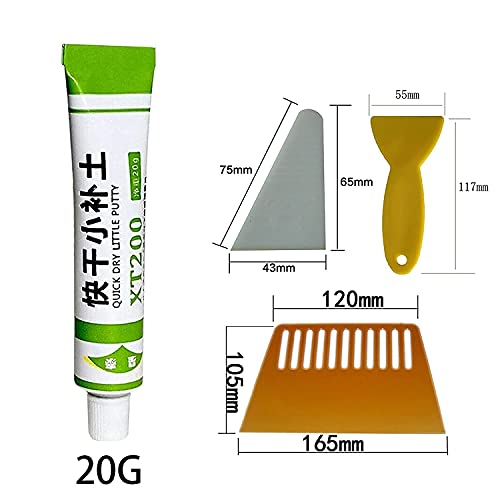 Gogolonge Fiberglass Boat Repair Paste, 5 Pcs XT200 Waterproof Quick-Drying Putty Paint, Gelcoat Repair Kit, Instafix Fiberglass Boat Repair Paste, Scratch Remover Touch Up Fix Tools (Gray)
