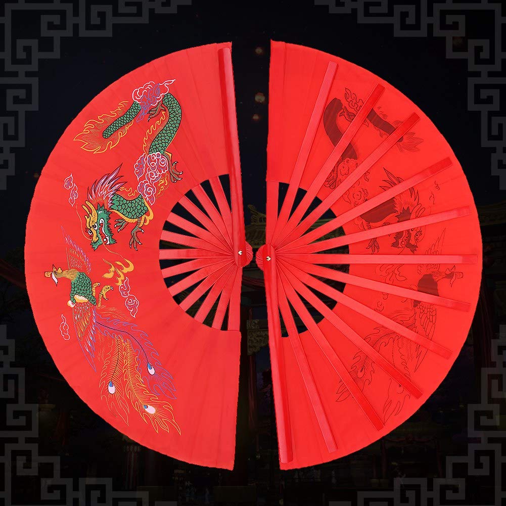 AUHX Chinese Fan, Dance Fans Environmental Sturdy Colorfast for Training for Practice