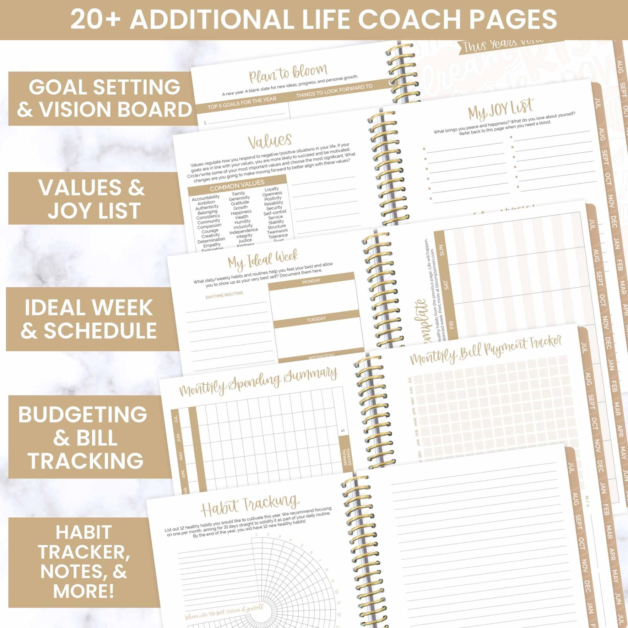 bloom daily planners 2023-2024 Academic Year Day Planner (July 2023 - July 2024) - 5.5” x 8.25” - Weekly/Monthly Agenda Organizer Book with Stickers & Bookmark - Writefully His