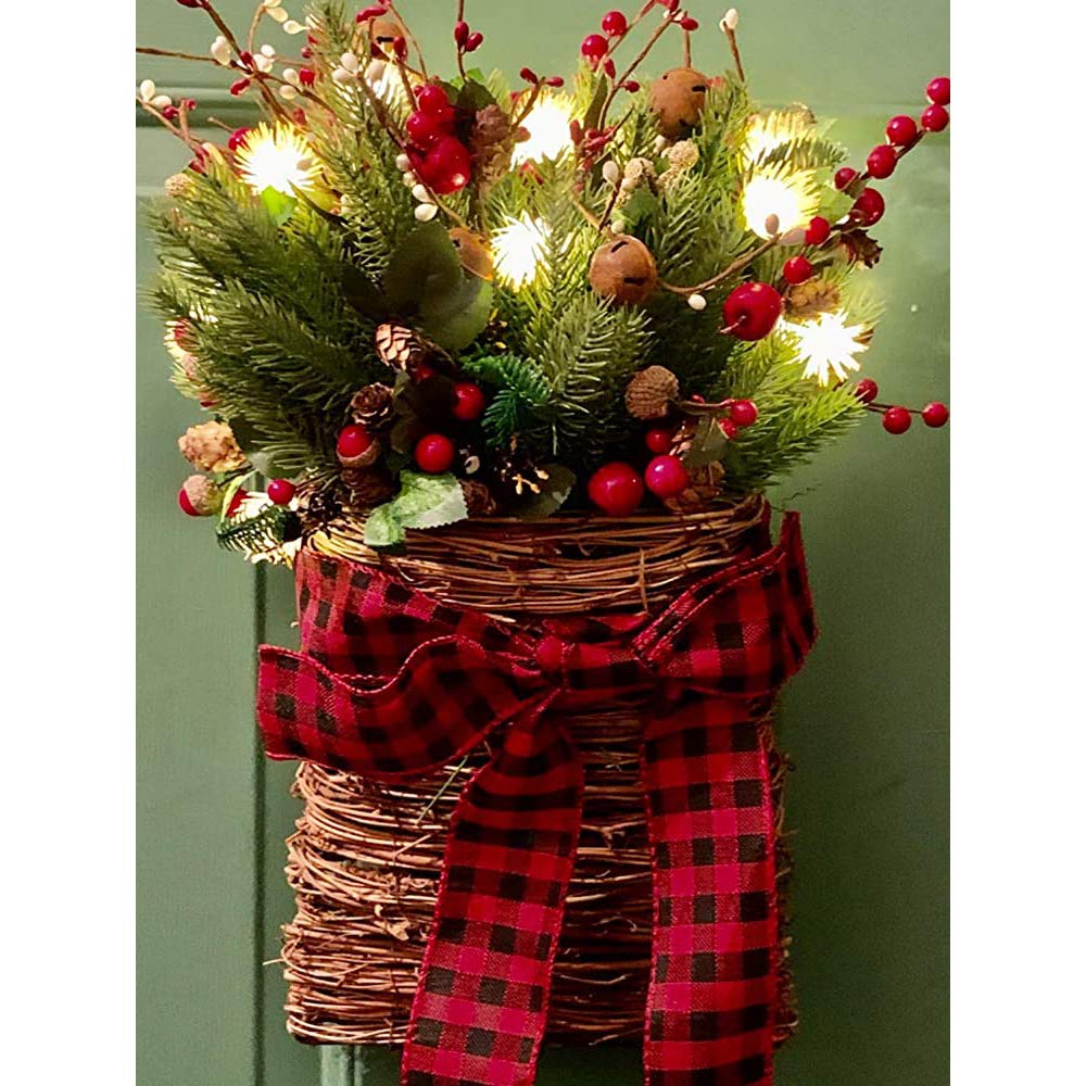 Hedume 50pcs Artificial Pine Branches, 11" x 4" and Features 3 Stems Greenery Xmas Pine Picks Pine Leaves Pine Twigs for Garland Wreath Christmas Embellishing and Home Garden Decoration