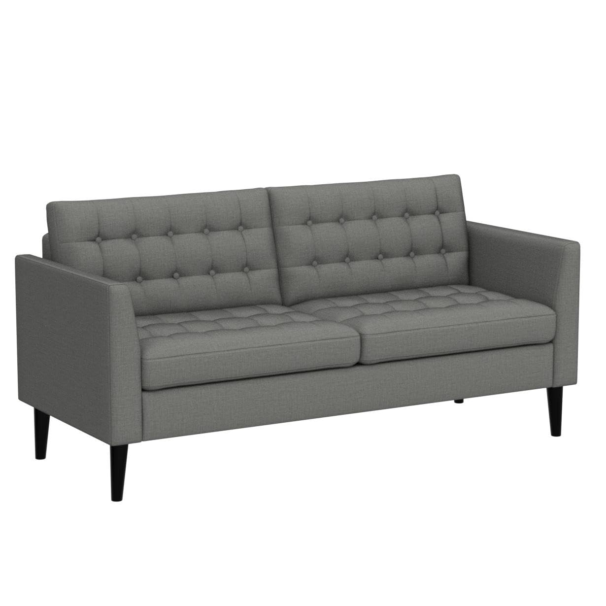 Rosevera Alderbrook Loveseat Long para Sala Love Seats Furniture Sofa in a Box Small Area Couches for Living Room, Standard, Light Grey