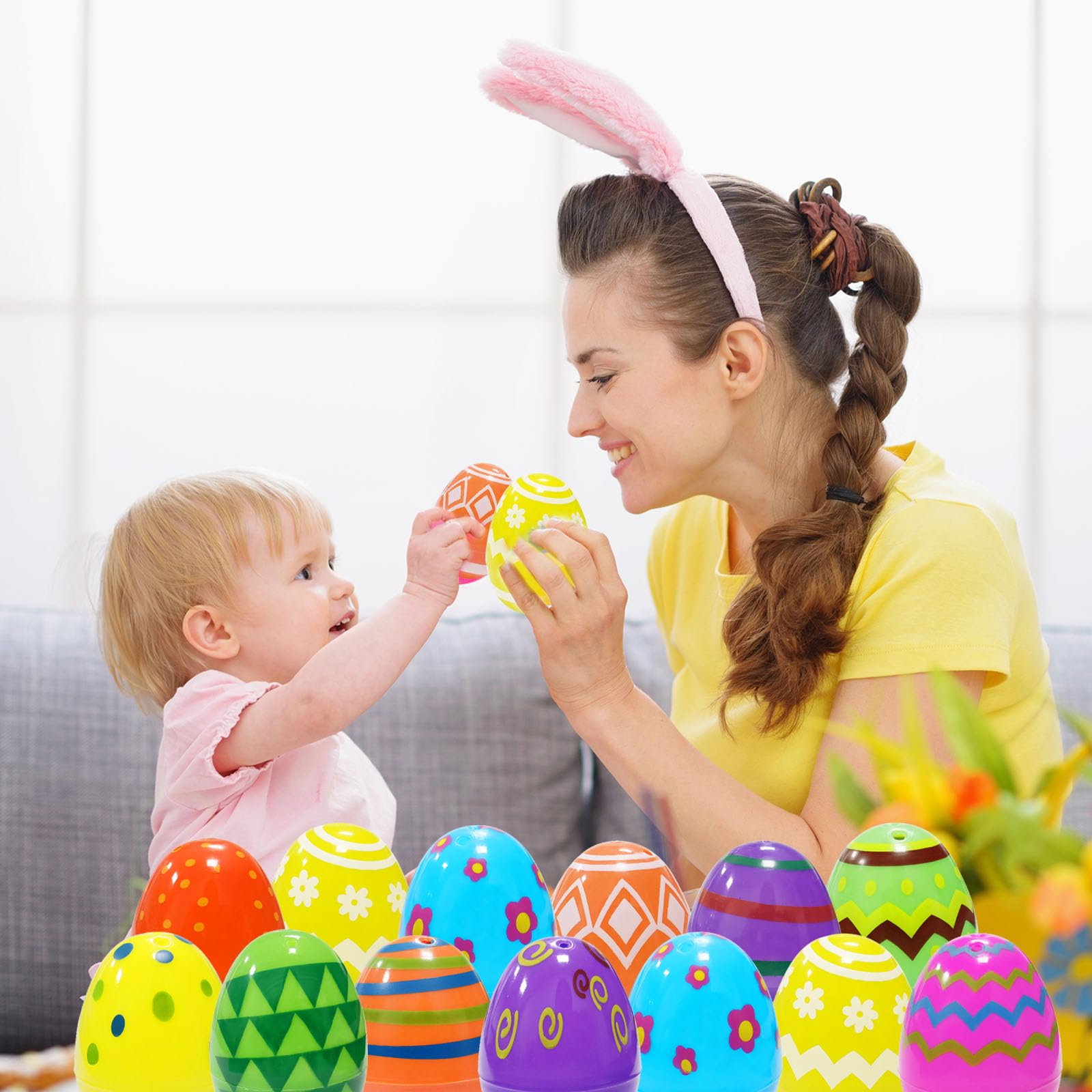 Cherislpy 80 Pack Easter Eggs with Pull Back Cars Mini Cars and Planes Toys Inside Great for Kids Toddlers Easter Basket Stuffers Eggs Fillers Gifts
