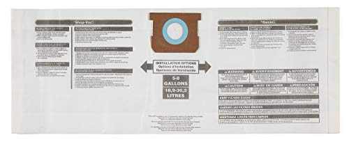 CRAFTSMAN CMXZVBE38767 General Purpose Wet/Dry Vac Dust Collection Bags for 5 to 8 Gallon Shop Vacuums, 3-Pack