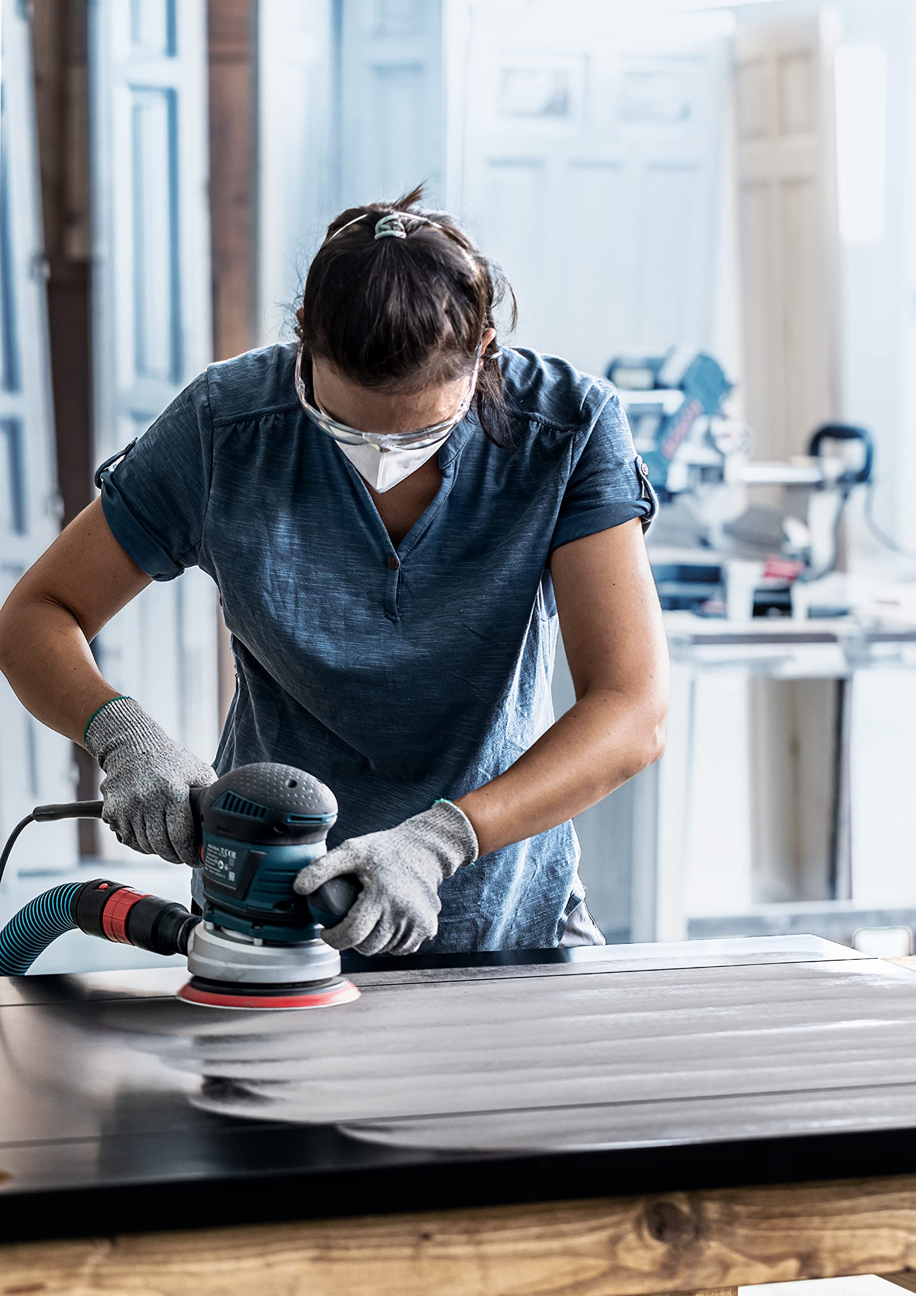Bosch Professional 1x Expert Multihole Backing Pad Universal (Version Hard, Ø 150 mm, Accessories Random Orbital Sander)