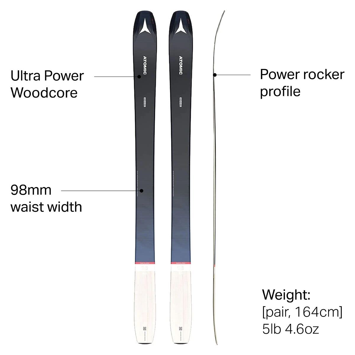 Atomic 2022 Backland 98 Women's Skis (156)