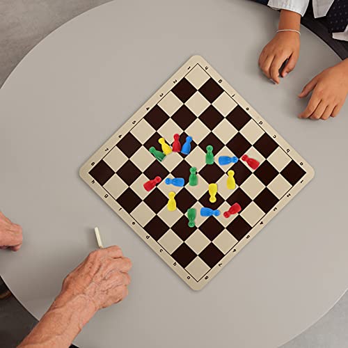 TOYANDONA 48pcs Wooden Chess Pieces Checkers Pieces Figurine Pawns Tournament Chess Set for Beginner Chess Board Game Educational Toy