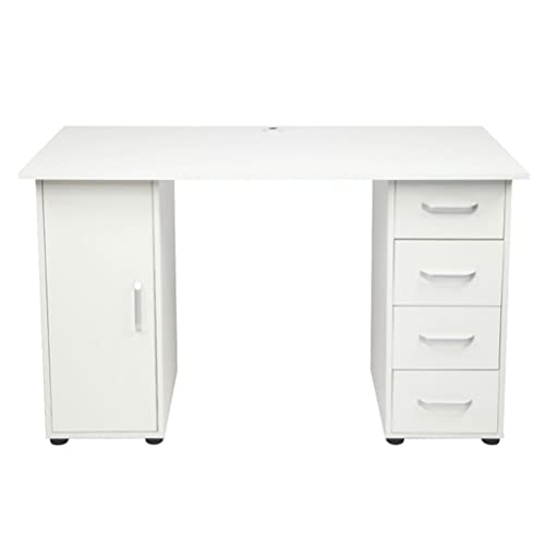 CZDYUF Door Four Drawer Computer Desk White