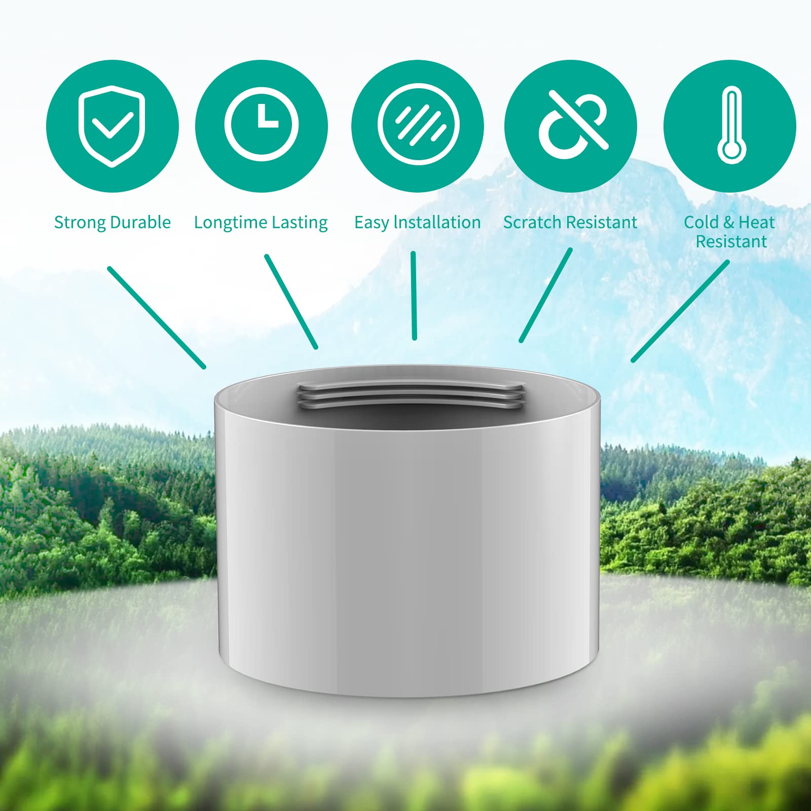 Veramz Air Conditioner Hose Coupler - 5.9inch Portable Air Conditioner Accessories AC Exhaust Hose Coupling Extender Connector, Universal Fit Support Clockwise/Counter-clockwise Thread Extension Parts
