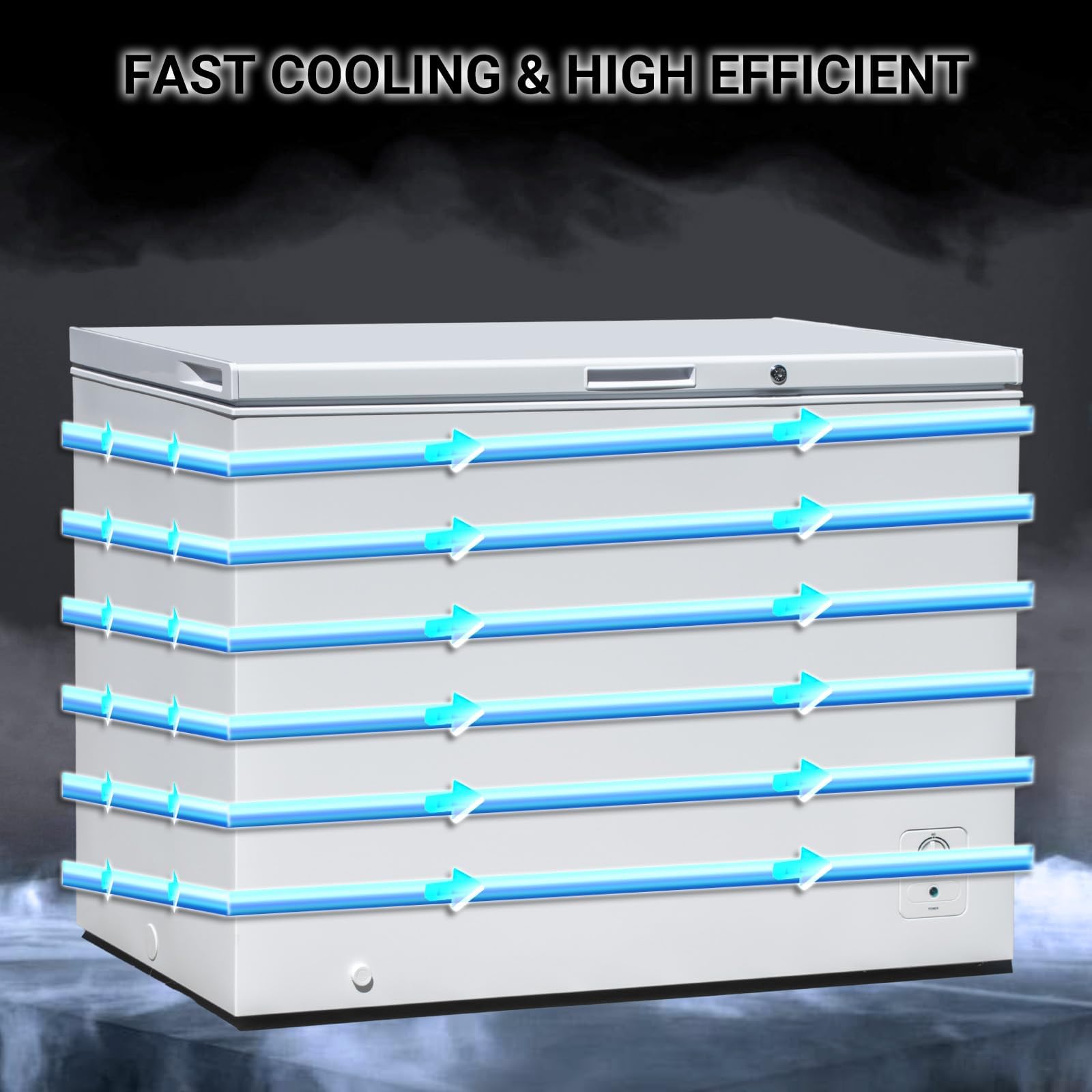 Chest Freezer 5.0 Cu.Ft Deep Freezer, Garage Feezers Top Door Refrigerator with 4 Removable Baskets, Manual Defrost Compact Small Freezer, Restaurant,White
