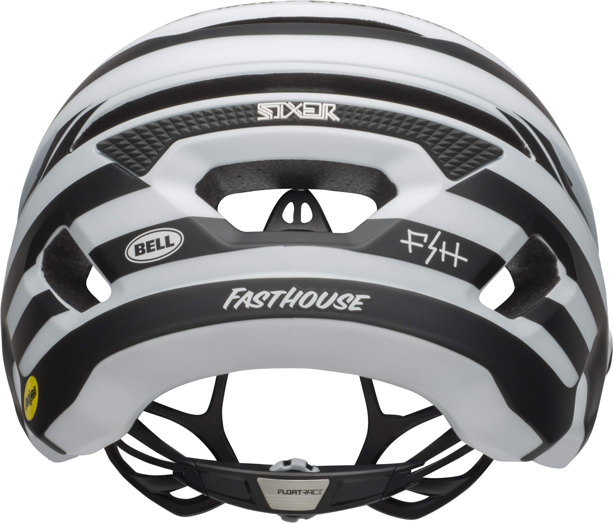 BELL Sixer MIPS Adult Mountain Bike Helmet - Fasthouse Stripes Matte White/Black (2024), Small (52-56 cm)