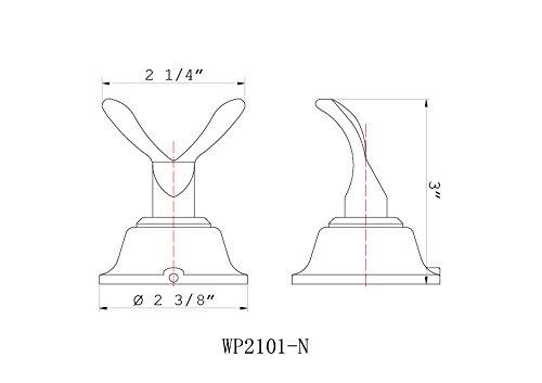 North Shore Double Robe Hook Towel Holder Bath Accessory, Satin Nickel