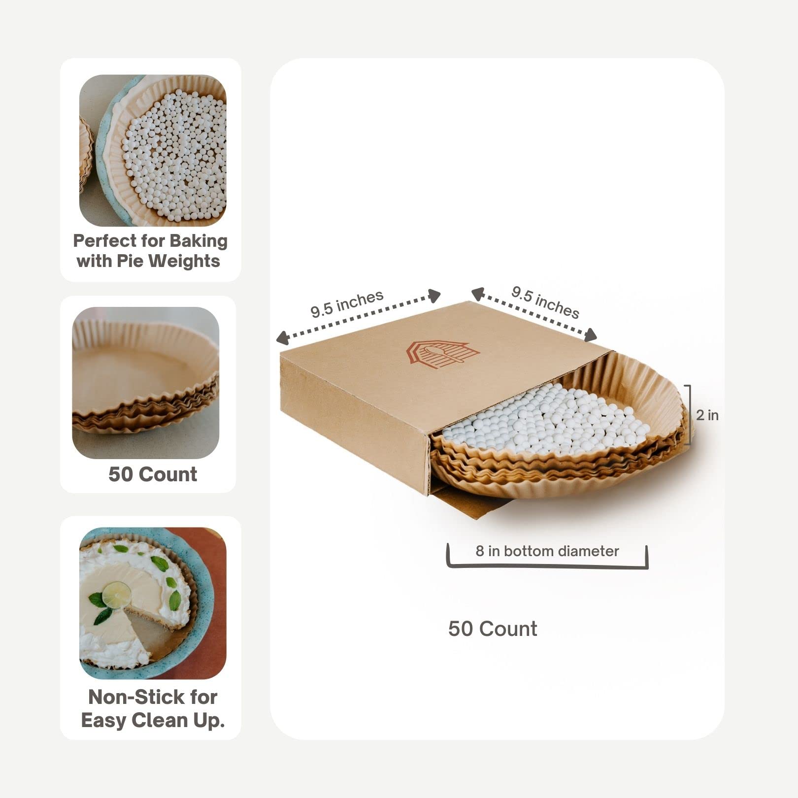 BakeBarn 9x13 Pre Formed Parchment Paper, Fits Any 9 x 13 inch Pan, Plastic Free Packaging with Storage Box, Natural Unbleached Food Grade Non-Stick Liners, Designed in USA, 50 Sheets