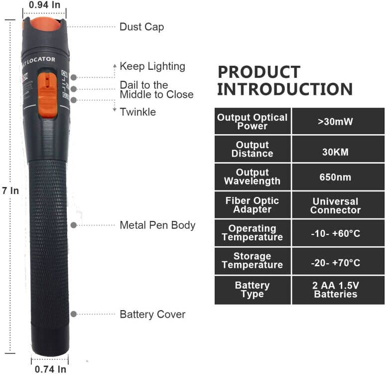 D YEDEMC 9 in 1 FTTH Fiber Cold Connection Tool Kit with X0 Fiber Cleaver Optical Power Meter 10km Visual Fault Locator Optical Pliers Cable Cutter Stripper