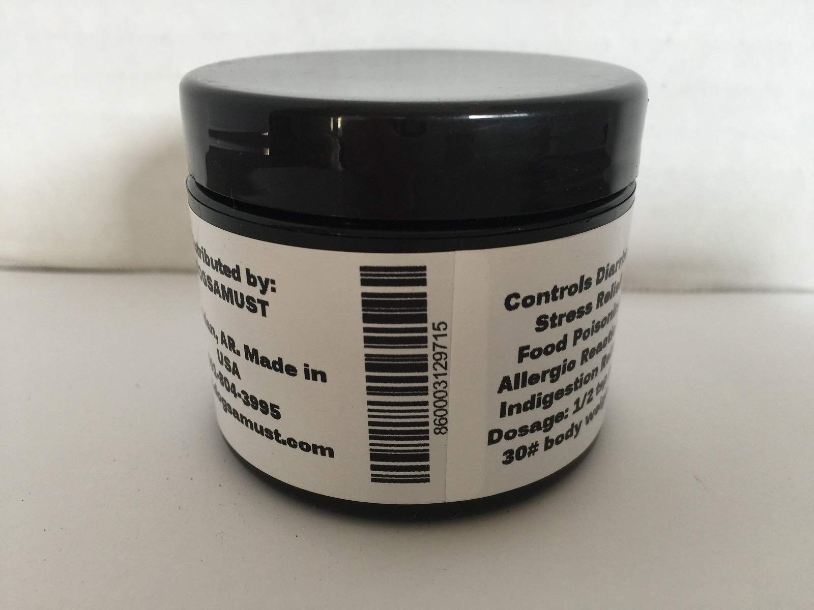DOGSAMUST All Natural Coconut Shell Activated Charcoal for Dogs 1 oz Powder
