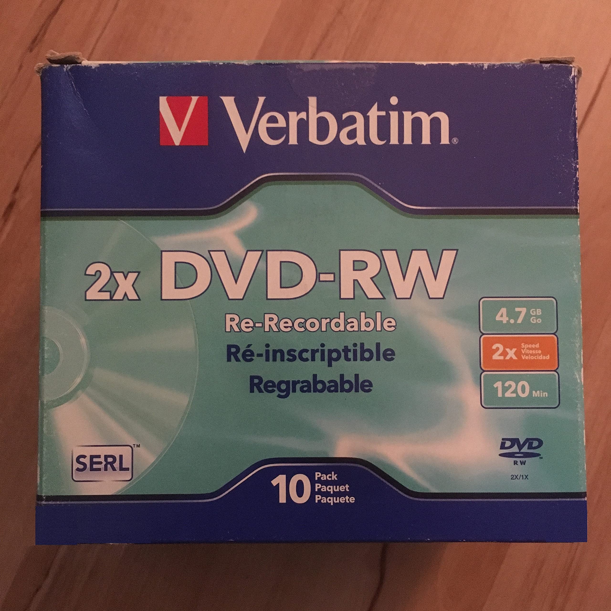 Verbatim 94918 Dvd Rewritable Media - Dvd-rw - 2x - 4.70 Gb - 10 Pack