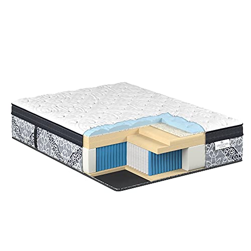 Kingsdown Passions Kelbrooke 16" Ultra Plush Euro Pillow Top Hybrid Mattress Queen, Cool Gel Memory Foam Layer Motion Isolation Quilted Top Premium Mattress
