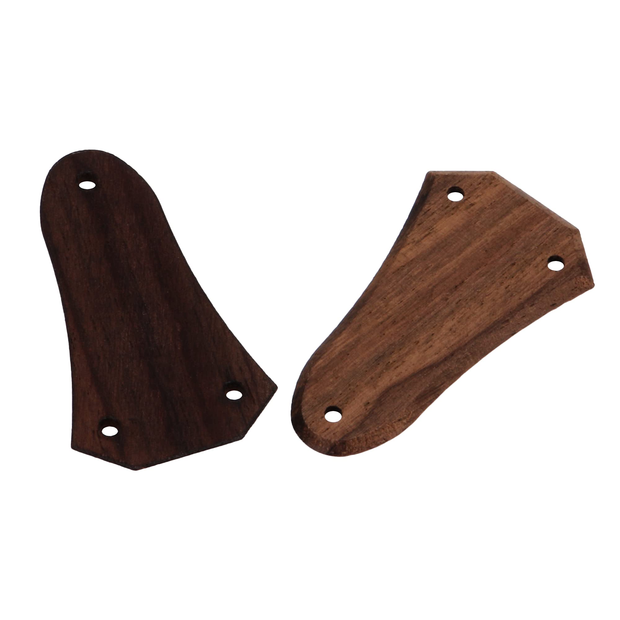 BQLZR Rosewood Guitar Ebony Truss Rod Covers, Both Were Rosewood Beveled Edges, Pre-Drilled Holes (Hole spacing is 40mm and 18mm), 6 Silver Screws Included Pack of 2
