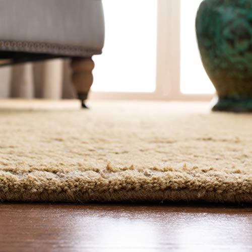 SAFAVIEH Cambridge Collection 4' Square Light Gold / Dark Gold CAM233A Handmade Moroccan Premium Wool Area Rug