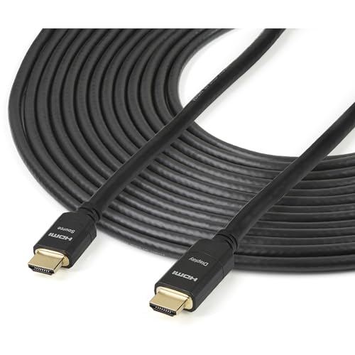 StarTech.com 65 ft (20m) High Speed HDMI Cable β Male to Male - Active - 28AWG - CL2 Rated In-wall Installation - Ultra HD 4K x 2K - Active HDMI Cable (HDMM20MA) Black