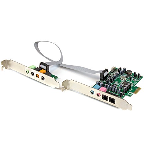 StarTech.com 7.1 Channel Sound Card - PCI Express - 24-bit - 192KHz - SPDIF Digital Optical and 3.5mm Analog Audio (PEXSOUND7CH)