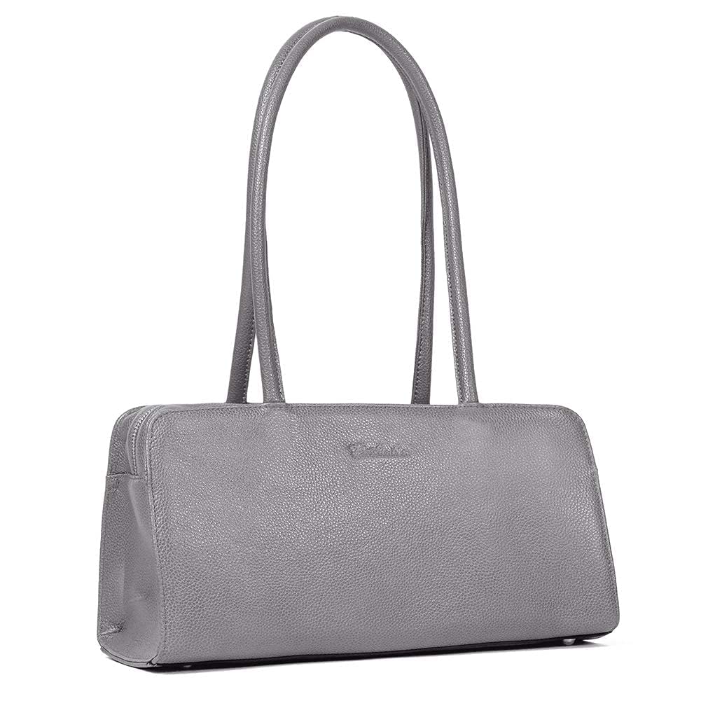 BOSTANTEN Women Designer Handbags Soft Leather Purses and Handbags Satchel Shoulder Bag Bundle with Women Leather Wallet RFID Blocking Small Bifold Wallet with ID Window