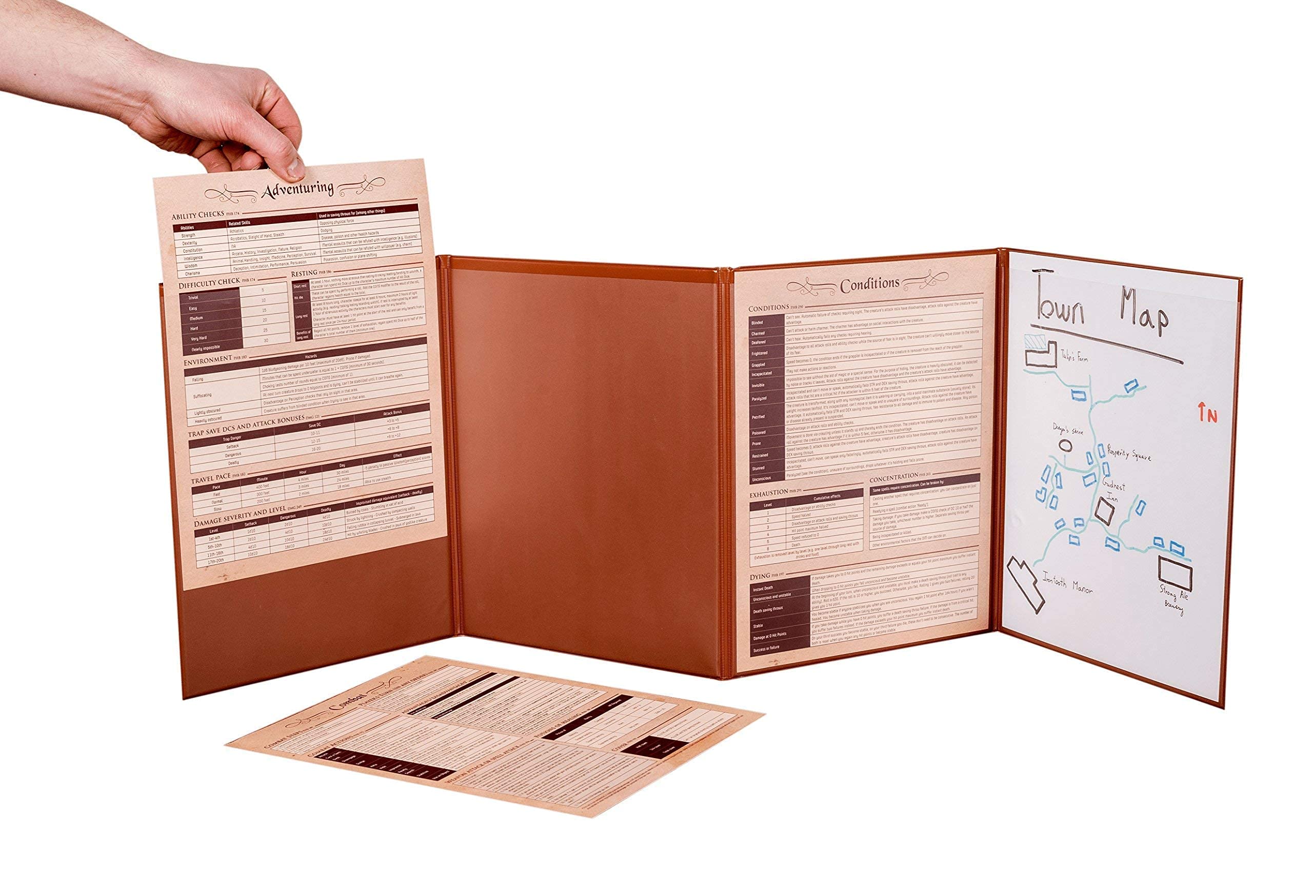 Hexers XL Role-Playing Game Board and Hexers Game Master Screen