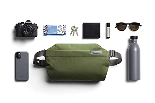 Bellroy Sling Bag (Unisex Compact Crossbody Bag, Multiple Compartments, Water-resistant Materials, Holds Phone, Camera & Water Bottle) - Ranger Green