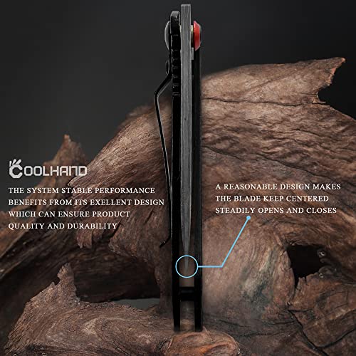 Cool Hand 3'' Super Light Folding Pocket Knife, Liner Lock, 2'' Damascus Blade with Carbon Fiber Scale