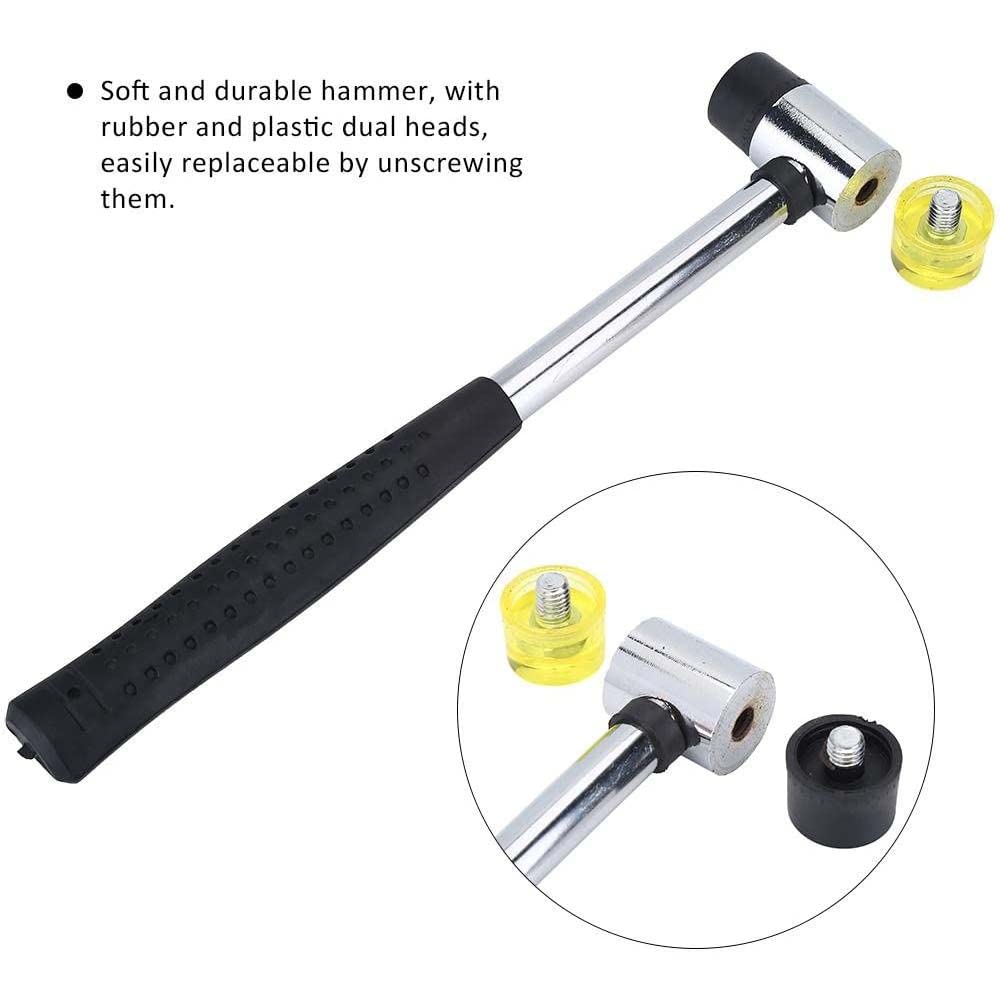 Guitar Luthiers Hammer Double Headed Tool Rubber Mallet Fret Fretboard Fretwork for Bass Ukulele Mandolin Banjo And Other String Instruments Installing Fretting Dual Face Rubber Hammer