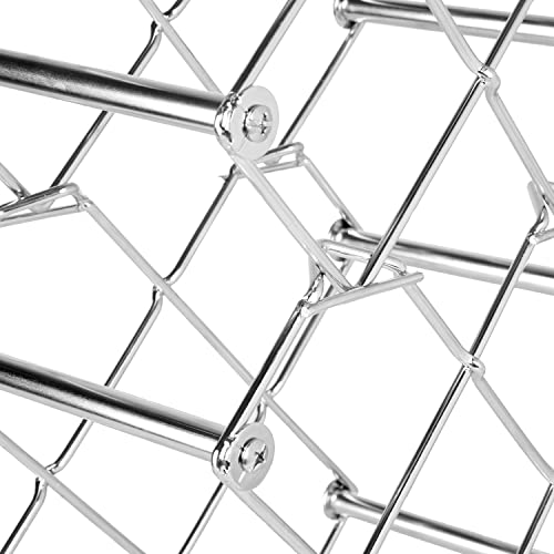 MyGift Modern Silver Wire Metal Stackable Wine Rack Diamond Shaped Stand, Countertop Wine Bottle Holder, Each Rack Holds 10 Bottles, Set of 2