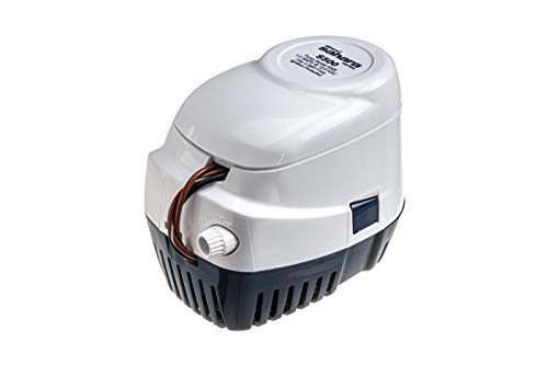 Attwood 4505-7 Sahara S500 Automatic Bilge Pump, 12-Volt, 1.5-Amp Draw, ¾-Inch Interior Diameter Hose, 29-Inch 16-Gauge Wire