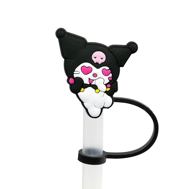 Cute Cartoon Kids Straw Tips Covers,Food Grade Reusable Silicone Straw Tip,funny Straw Covers Cap Plugs,Anti-dust Soft Straw Toppers Drinking Straw Tips Lids for 6-10 mm