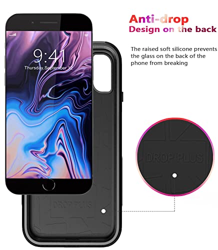 Diverbox Case [Shockproof] [Dropproof] [Dust-Proof],Heavy Duty Protection Phone Cover for Apple iPhone 8 Plus & 7 Plus (Black)