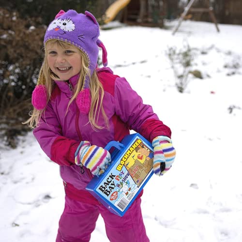 Back Bay Play Snow Block Maker - 2 Pack Snow Mold Igloo Maker & Snow Fort Building Kit for Kids - Brick Mold & Create a Castle Kit (Blue/Red)