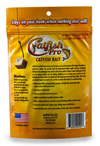 Catfish Pro Skipjack Catfish Bait - 10oz Bag with 80pcs | Irresistible Scent for Catfish | Mess-Free, Stays On Your Hook When Nothing Else Will | Great for Rod, Reel, Trotline, Jugs & Yoyos Fishing