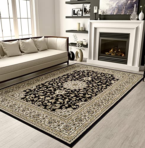 New Traditional Area Rugs 2x3 Black Foyer Rugs 2x4 Persian Rug with Medallion, 2x3 Red Scatter Rugs