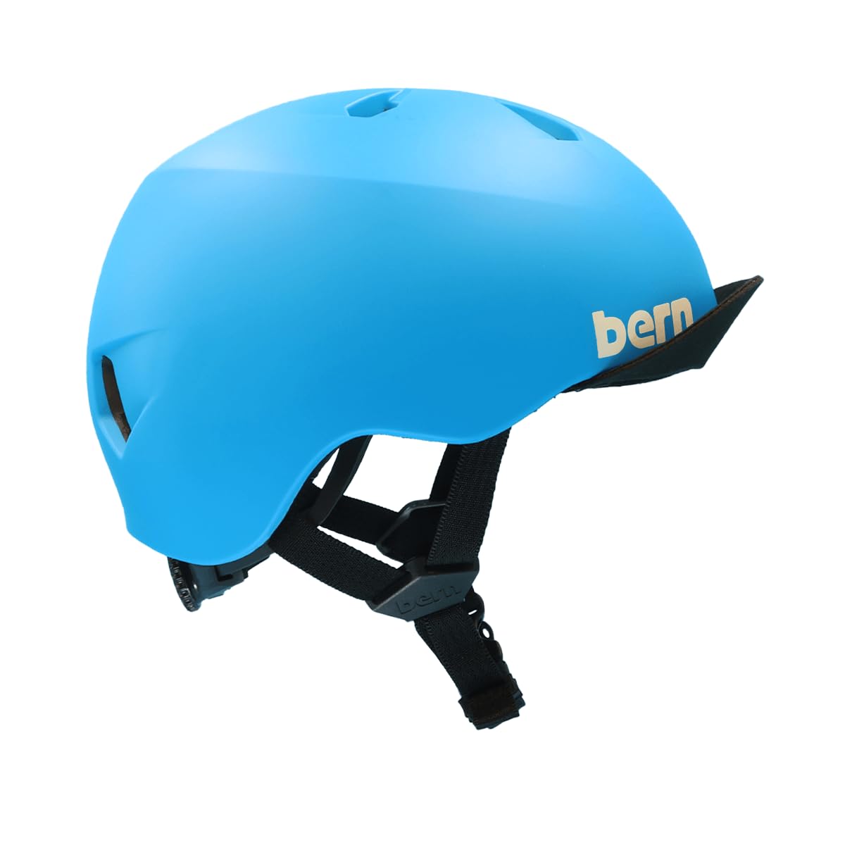 Bern Nino Bike Helmet for Boys, Matte Blue w/Flip Visor, S/M